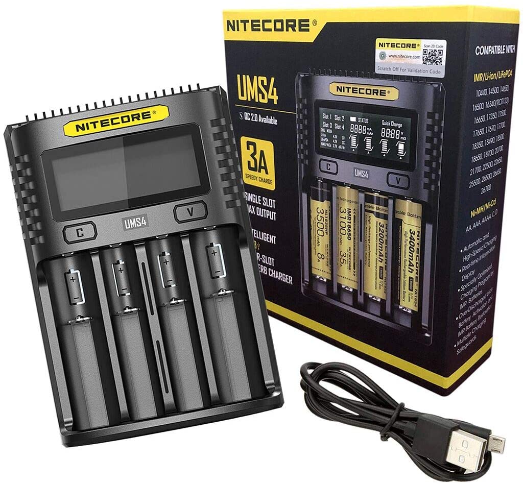 Nitecore 4-slot USB UMS4 Intelligent Fast Charger – Greensparks Technology